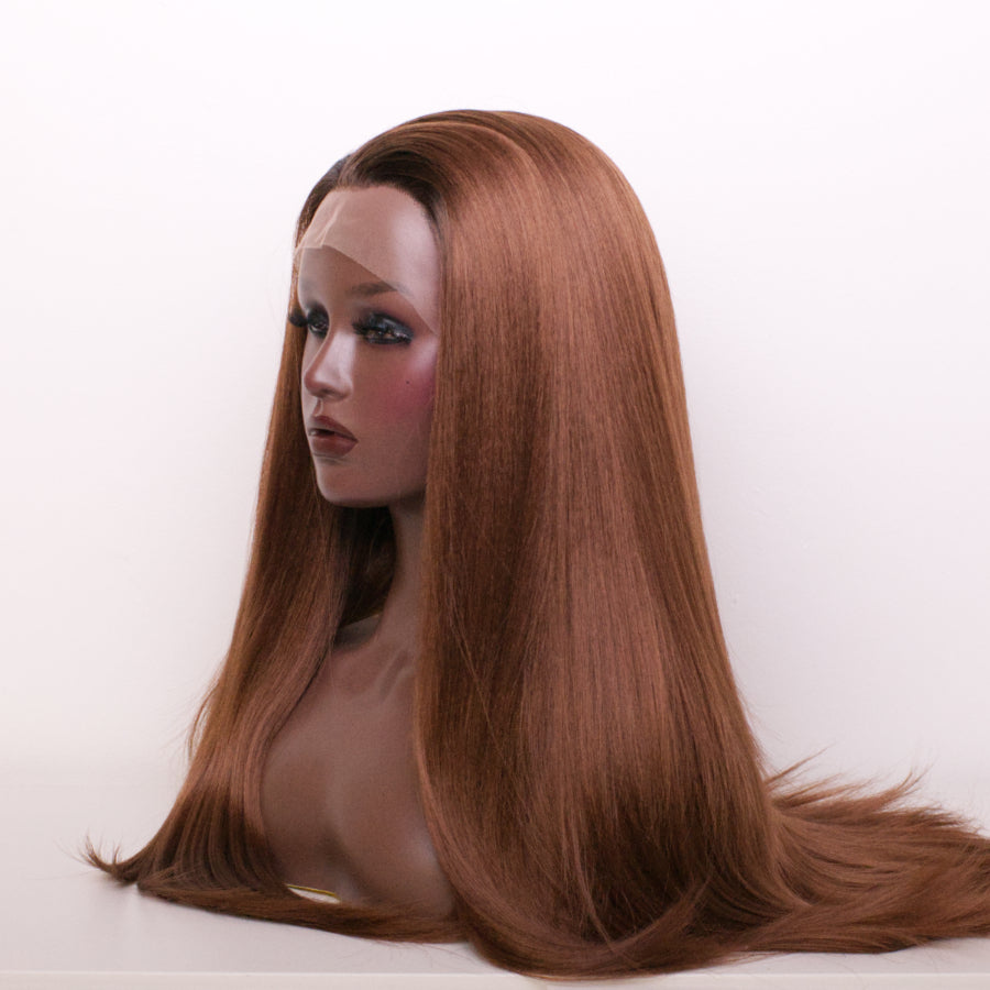 Miss Provocateur - Chestnut Brown Couture (Rooted) – Hows Your Head Wigs